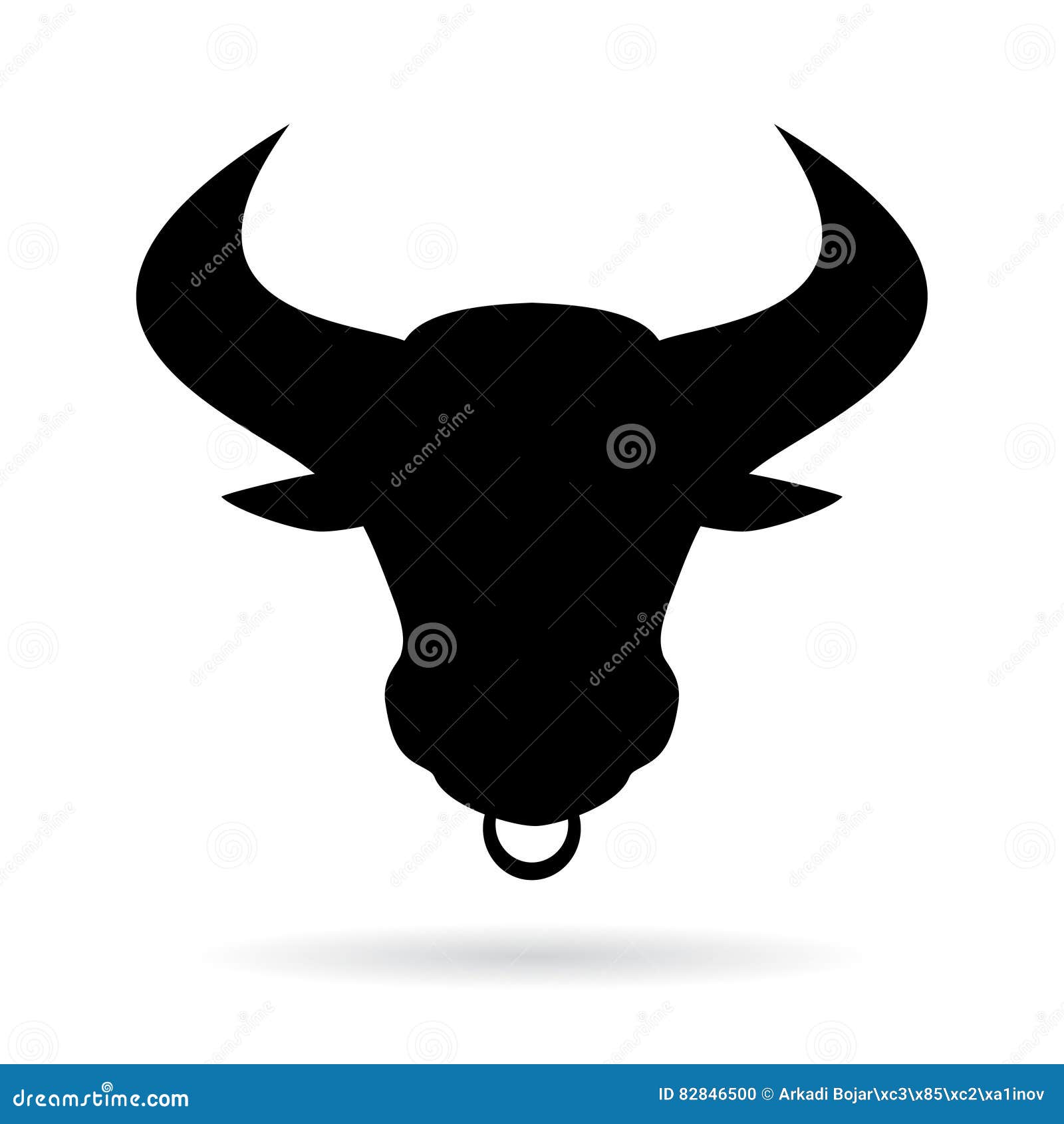 Buffalo Bison Bull Vector Icon Stock Vector - Illustration of ...