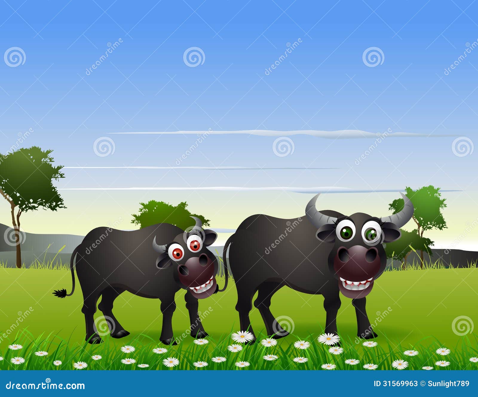Buffalo Cartoon Character. Vector Illustration | CartoonDealer.com ...