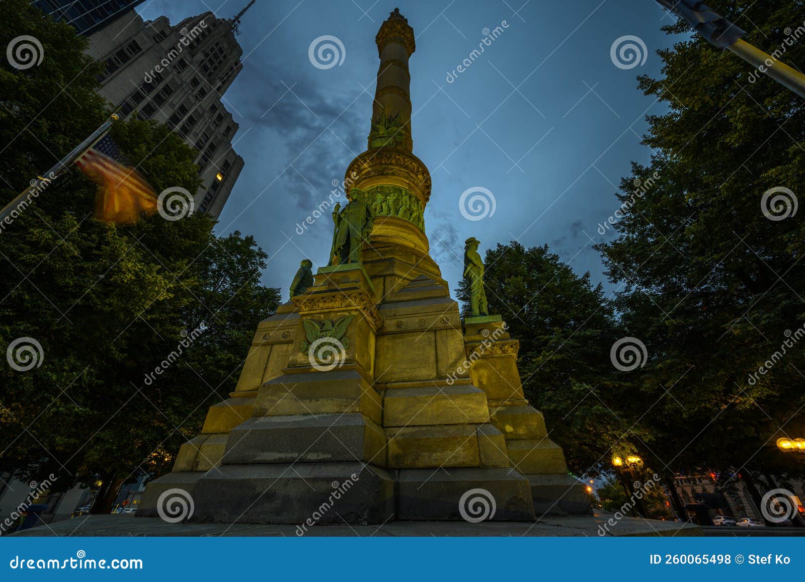 Buffalo City at Night stock photo. Image of state, architecture - 260065498