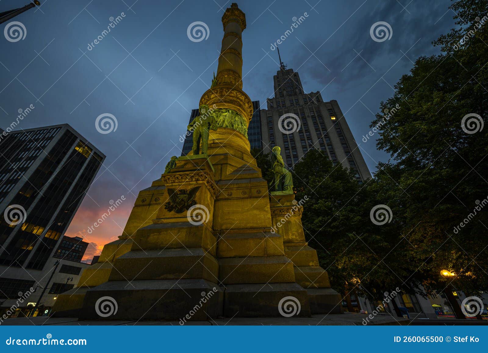 Buffalo City at Night editorial image. Image of modern - 260065500