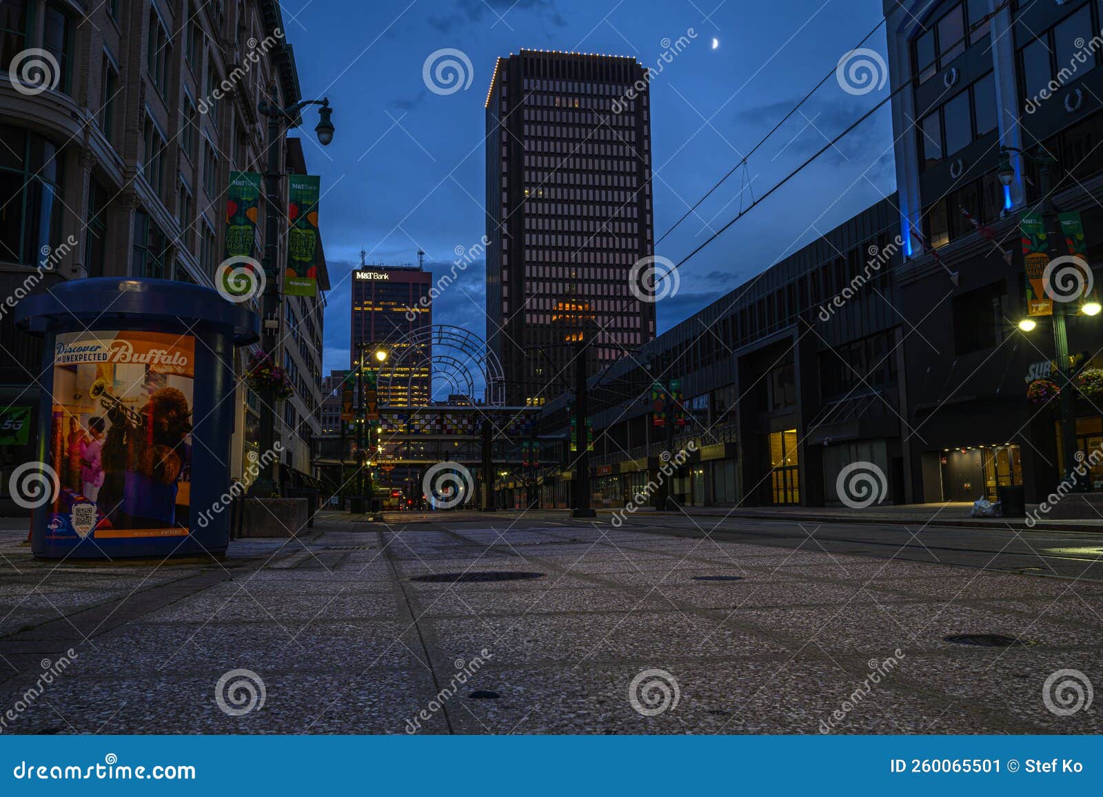 Buffalo City at Night editorial photo. Image of states - 260065501