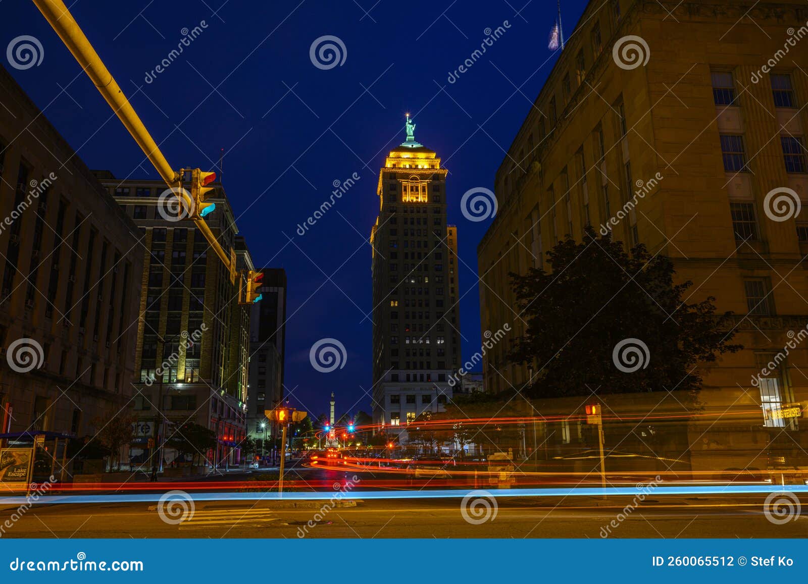 Buffalo City at Night editorial photography. Image of travel - 260065512