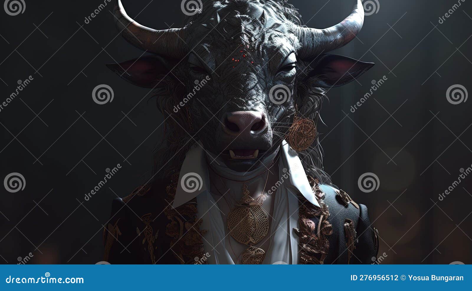 Buffalo Exorcist, Digital Art Illustration, Generative AI Stock ...