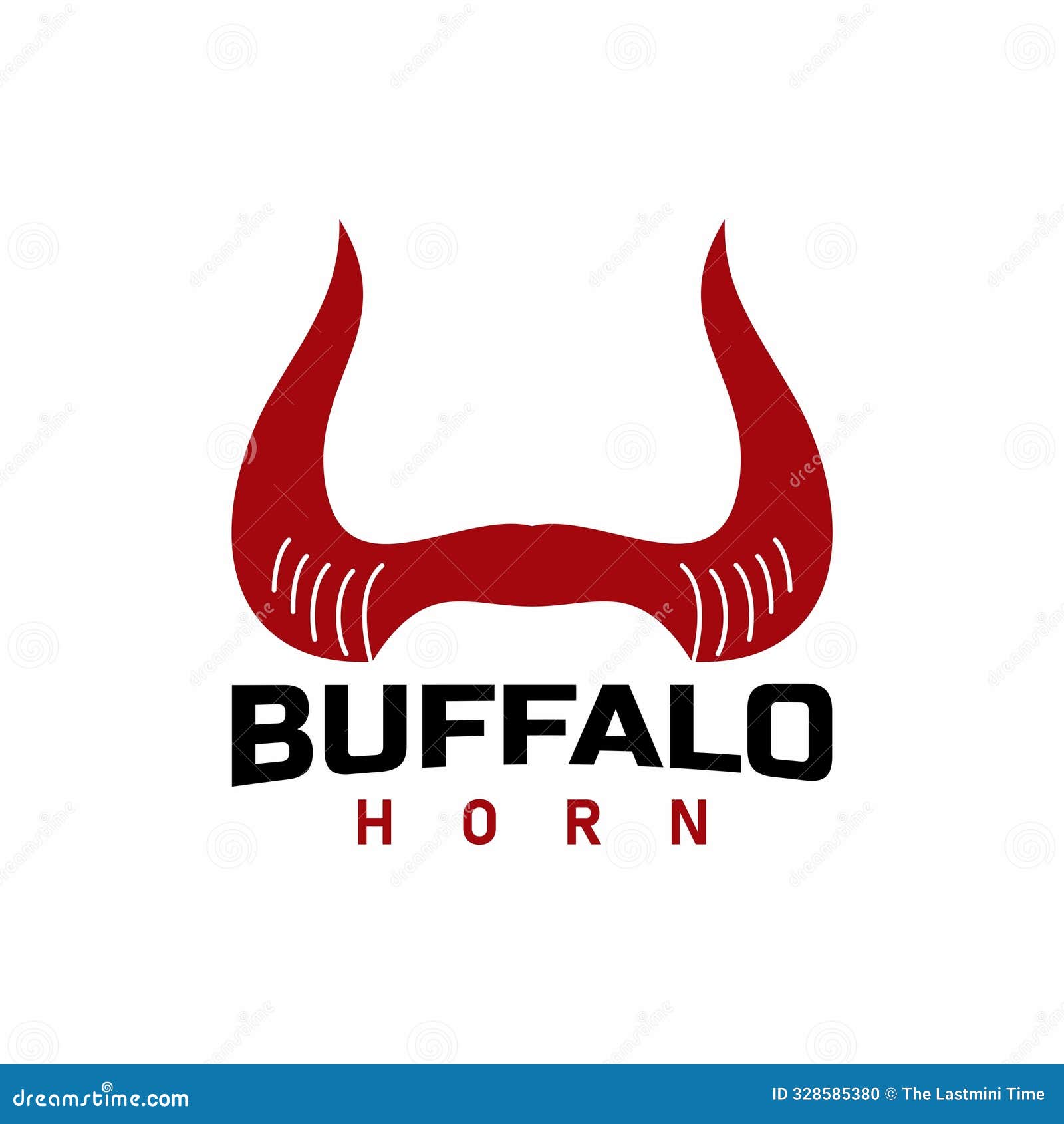 Buffalo Horn Simple Logo Illustraton Design Vector Stock Illustration ...