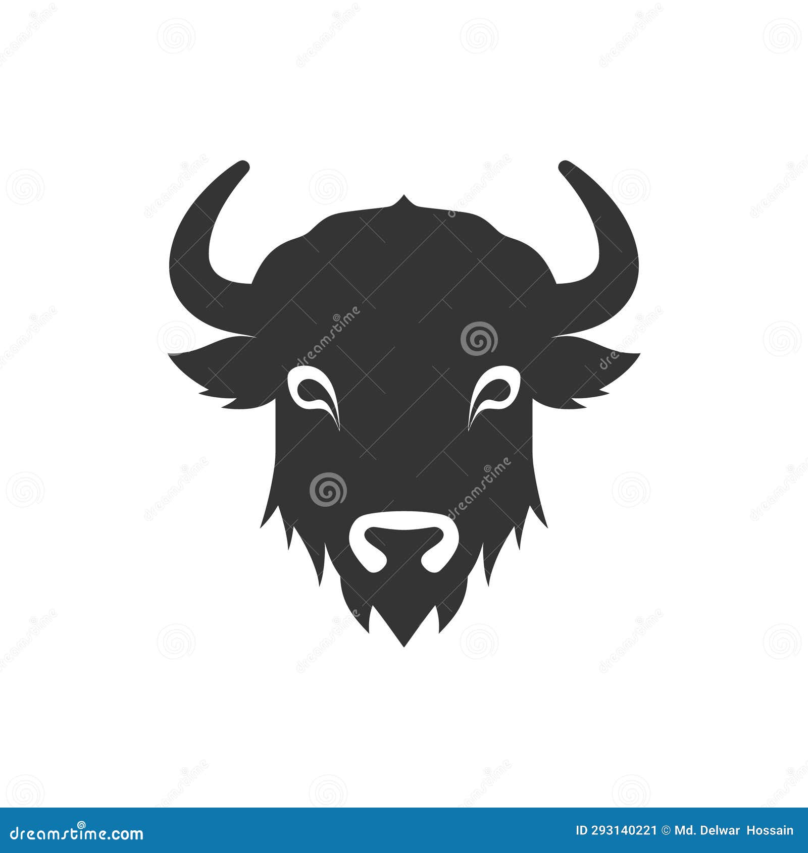 Buffalo icon stock vector. Illustration of poster, organ - 293140221