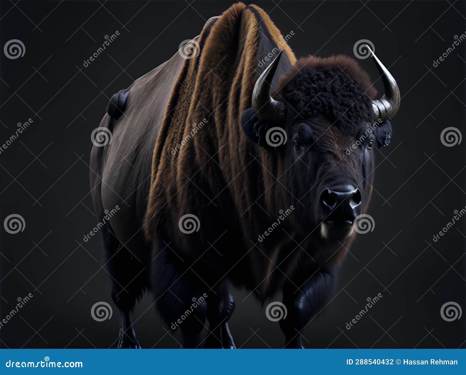 Buffalo Isolated. Ai Generated Stock Illustration - Illustration of ...