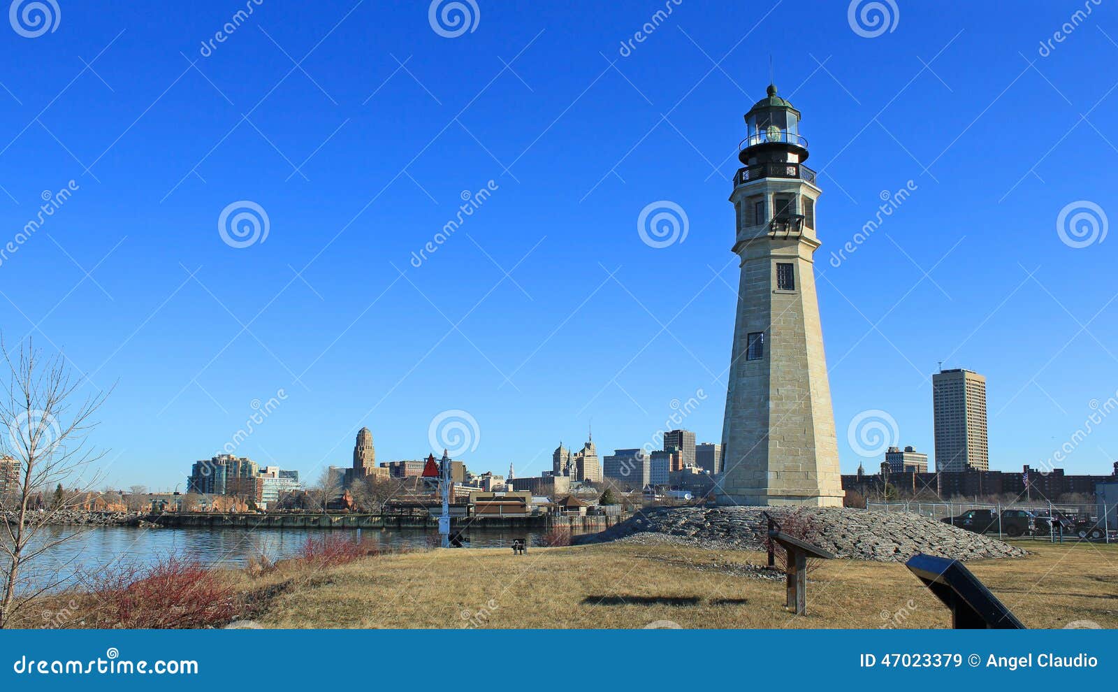 Buffalo Lighthouse stock image. Image of lighthouse, landscape - 47023379