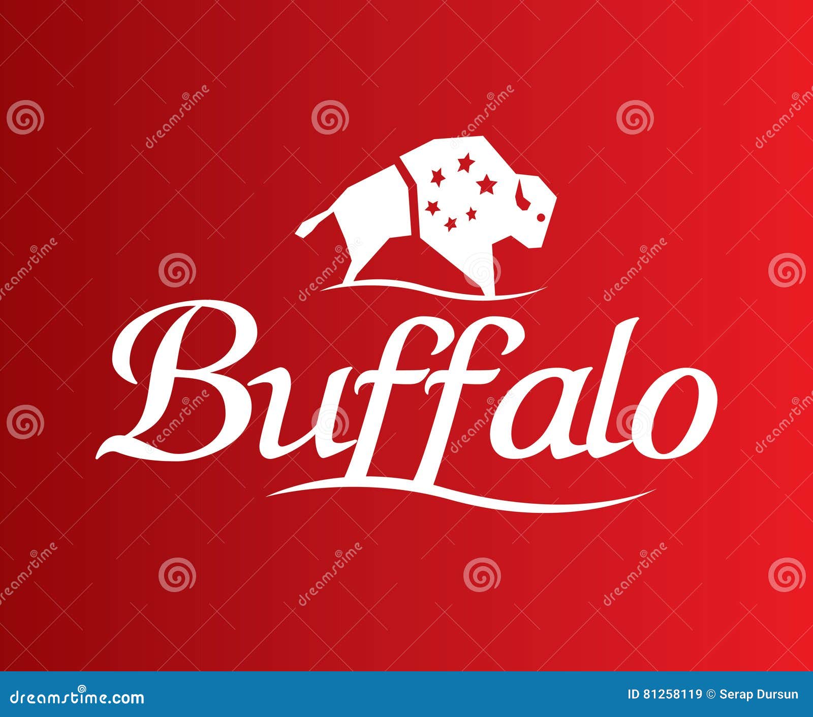 Buffalo Logo Design stock vector. Illustration of fight - 81258119