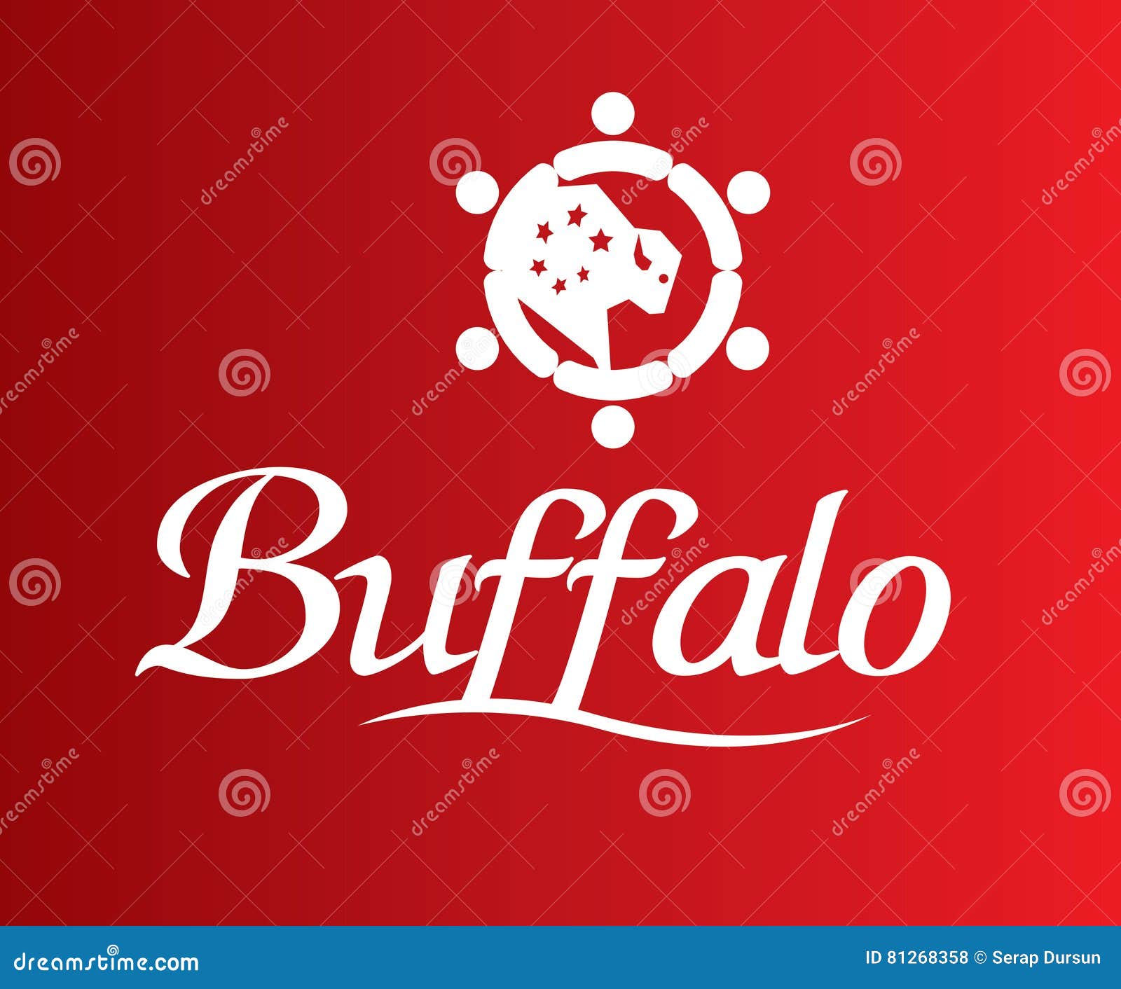 Buffalo Logo Design stock vector. Illustration of cartoon - 81268358
