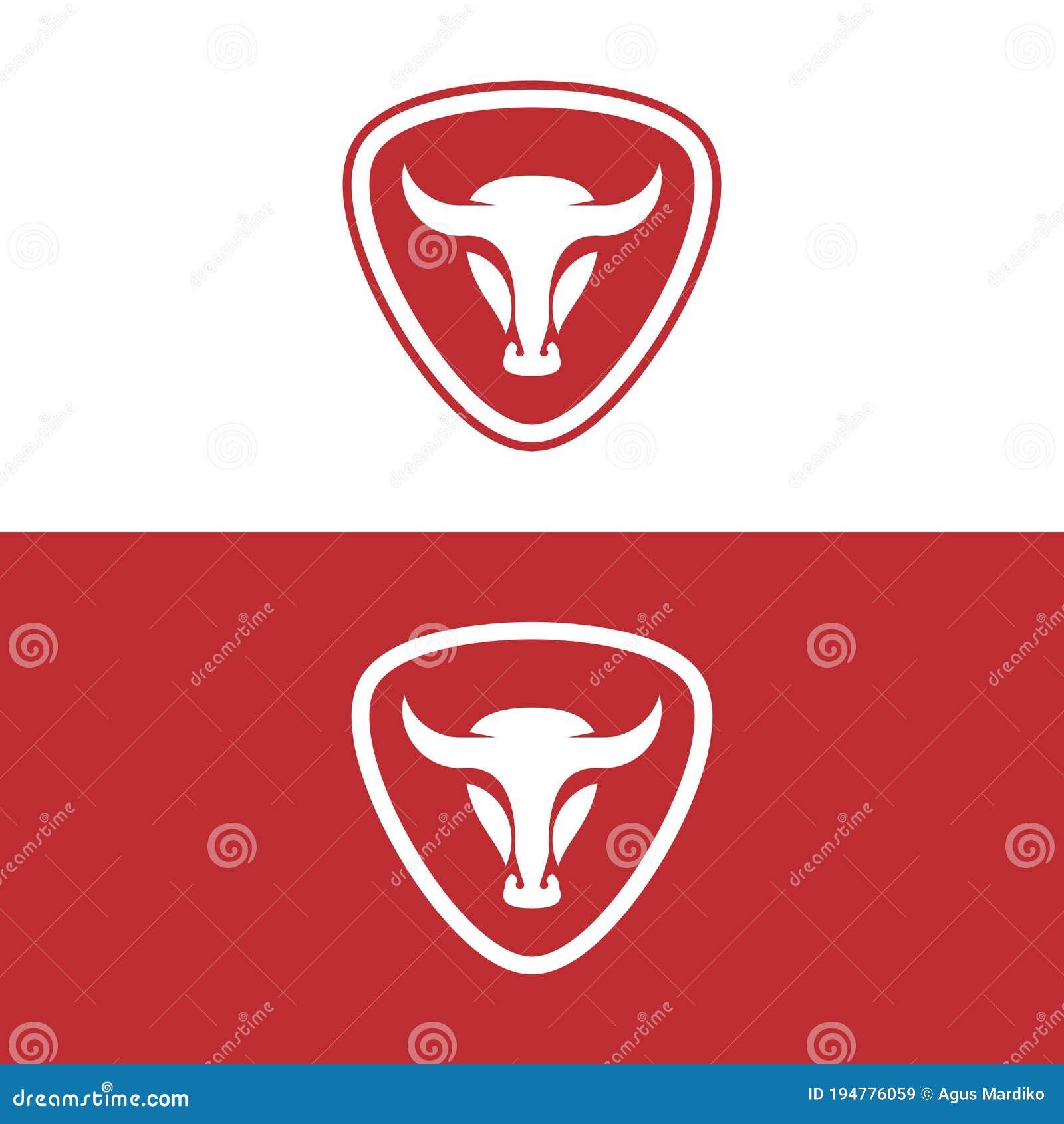Buffalo Red Shield Logo Vector Eps Stock Vector - Illustration of ...