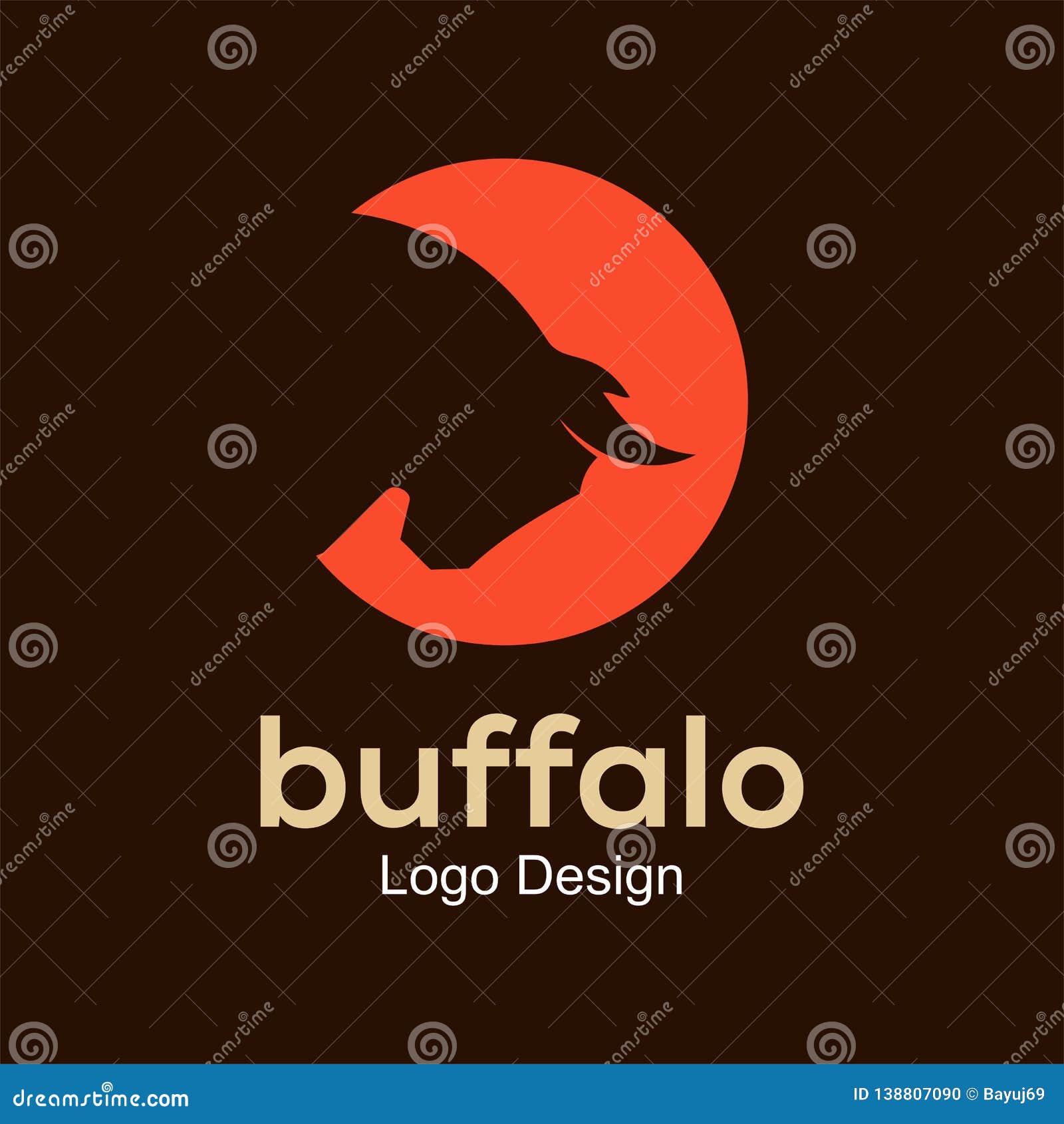 Buffalo Logo Design Template Stock Vector - Illustration of business ...