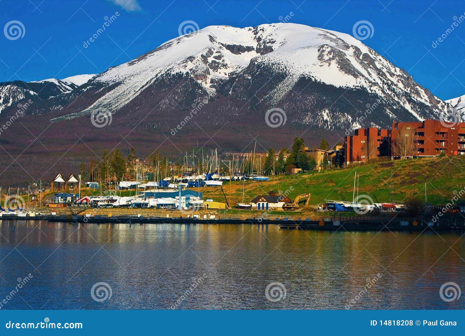 Buffalo Mountain from Lake Dillon Stock Photo - Image of snow, colorado ...