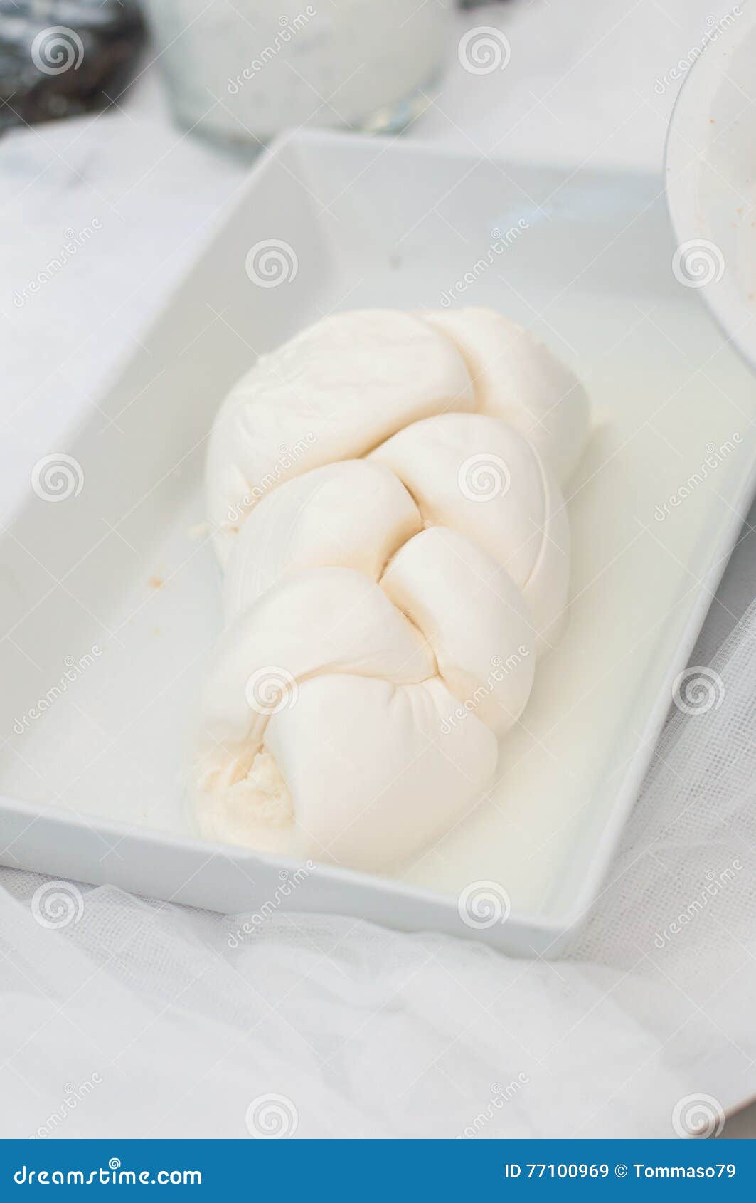 Buffalo Mozzarella Fresh Cheese Stock Image - Image of product, weave ...