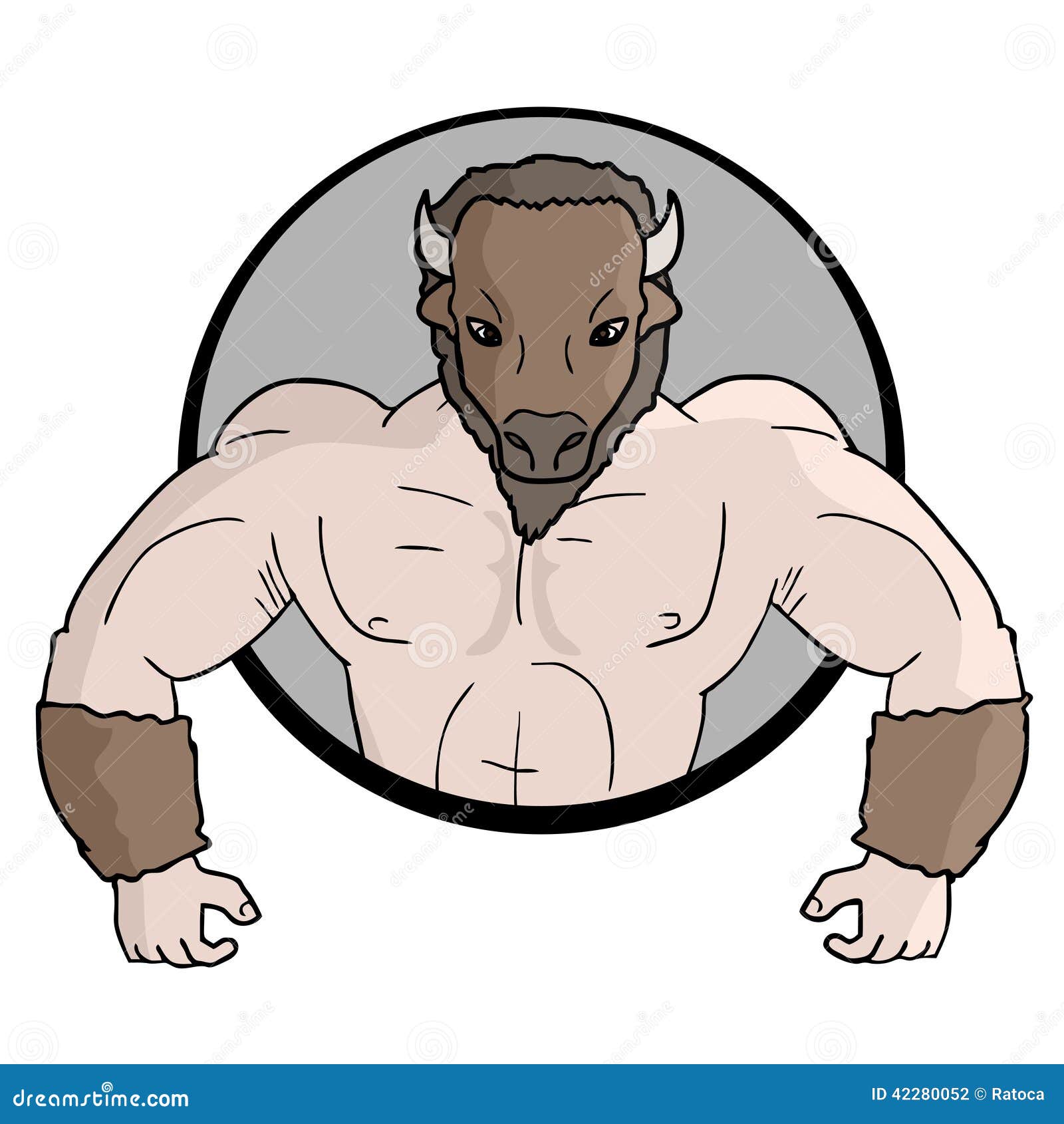 Buffalo muscle icon stock vector. Illustration of exercise - 42280052