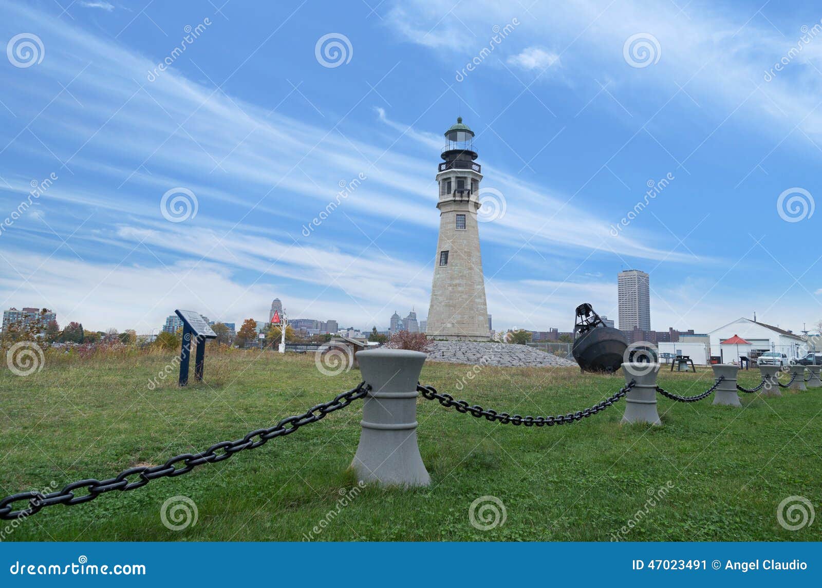 Buffalo NY Main Lighthouse stock image. Image of canal - 47023491