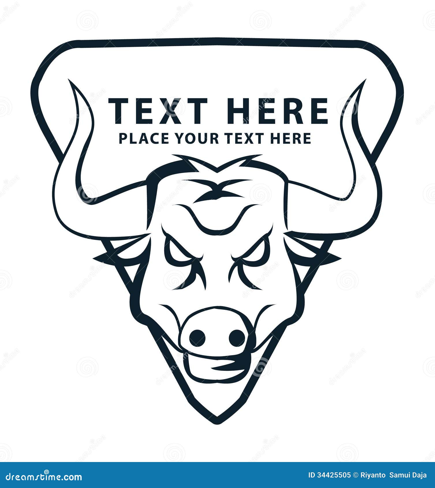 Buffalo sign stock vector. Illustration of head, heat - 34425505