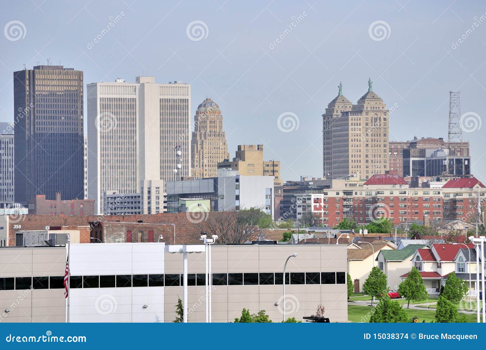 Buffalo Skyline stock photo. Image of downtown, city - 15038374