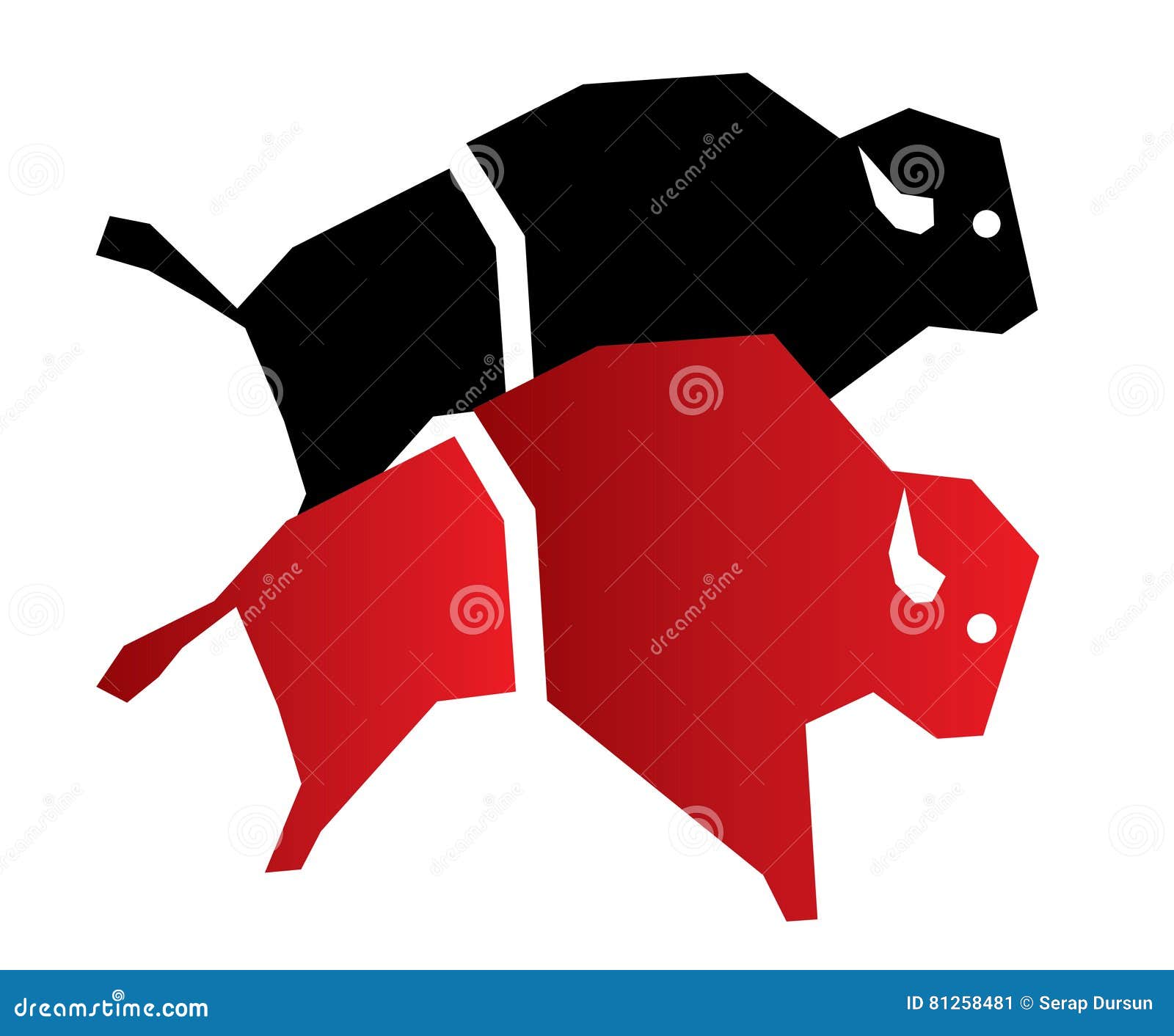 Buffel Logo Design vektor illustrationer. Illustration av buffel - 81258481