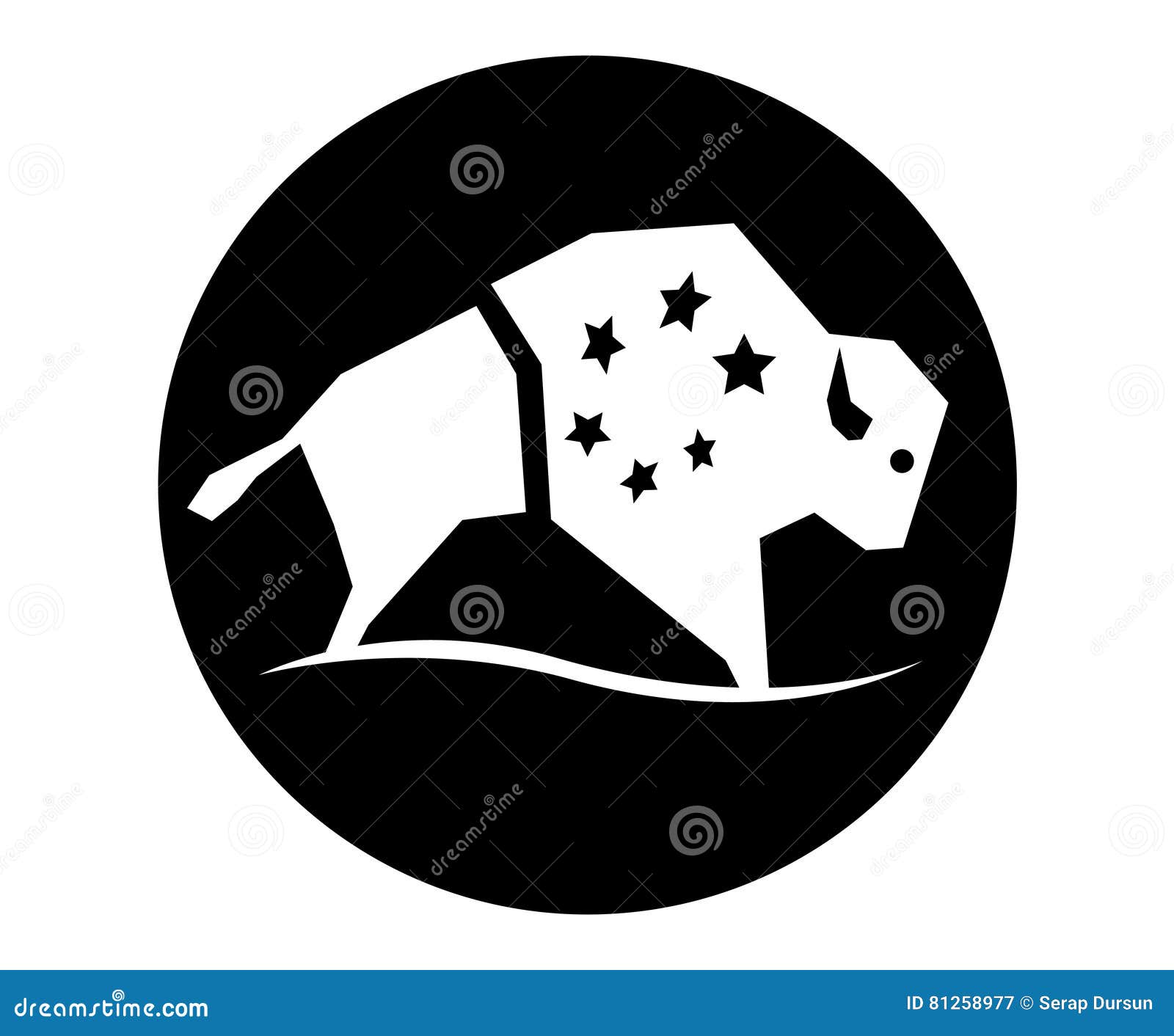 Buffel Logo Design vektor illustrationer. Illustration av fara - 81258977