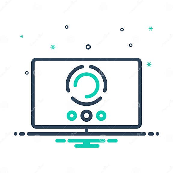 Mix Icon For Buffer Load And Progress Stock Vector Illustration Of Computer Load 259487802