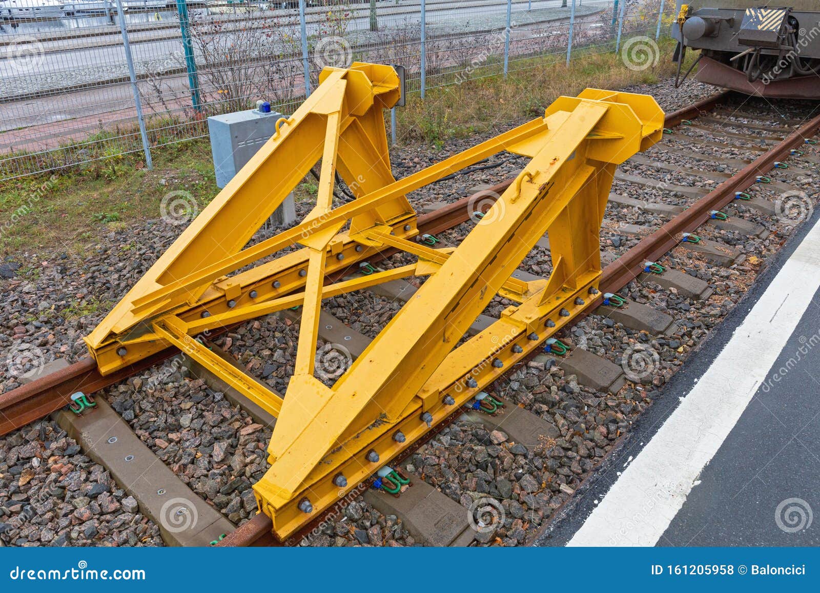 Buffer Stop . Ending Rail Tracks Concept For Limit, Limitation ...