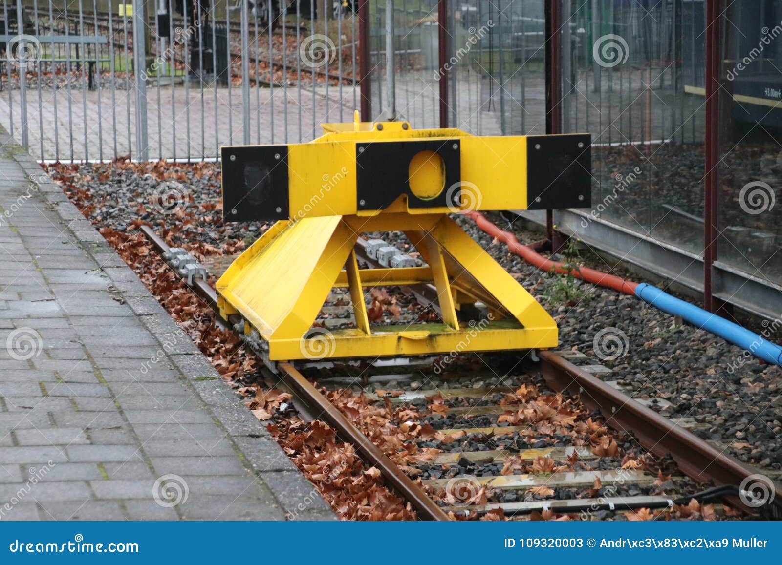 Buffer Stop on End of a Railroad Track Stock Image - Image of railroad ...