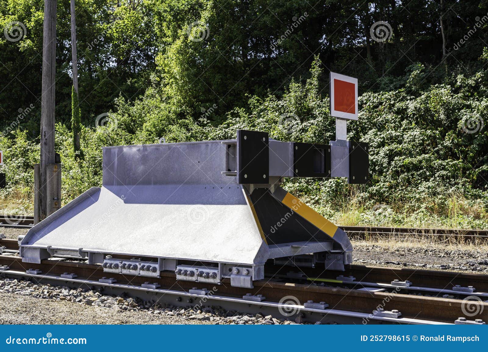 A Buffer Stop is Taken As the Track Closure Stock Image - Image of ...