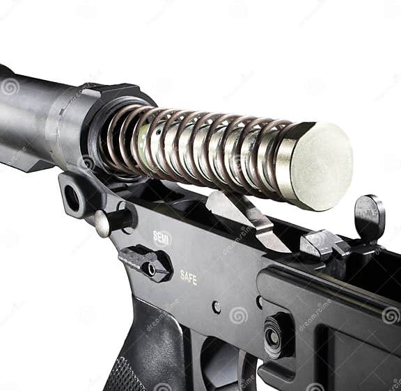 Buffer Weight and Spring Being Removed from an AR-15 Stock Image ...
