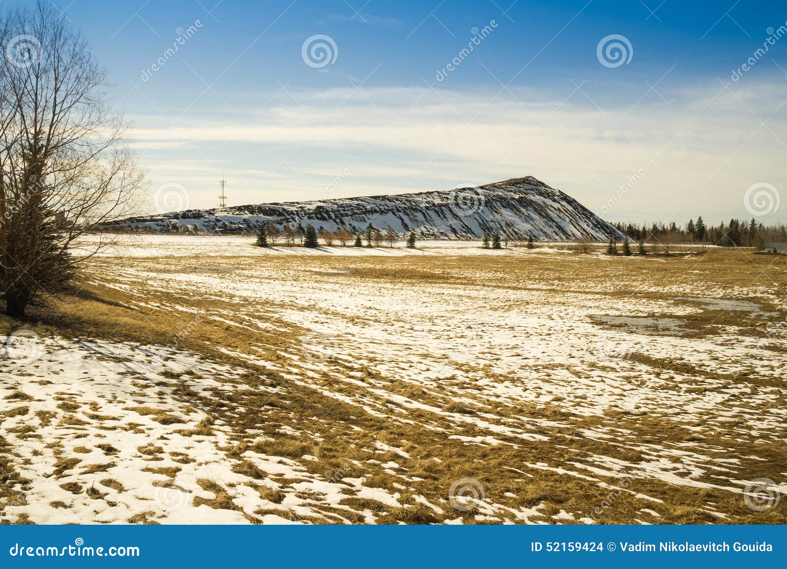 Buffer Zone To the City Snow Storage Site Stock Photo - Image of ...