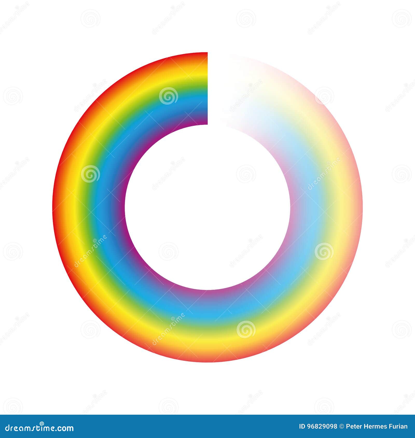 Buffering Circle Rainbow Colors Stock Vector - Illustration of frame ...