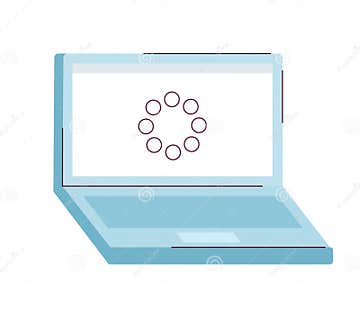 Buffering on Laptop Screen Semi Flat Colour Vector Object Stock Vector ...