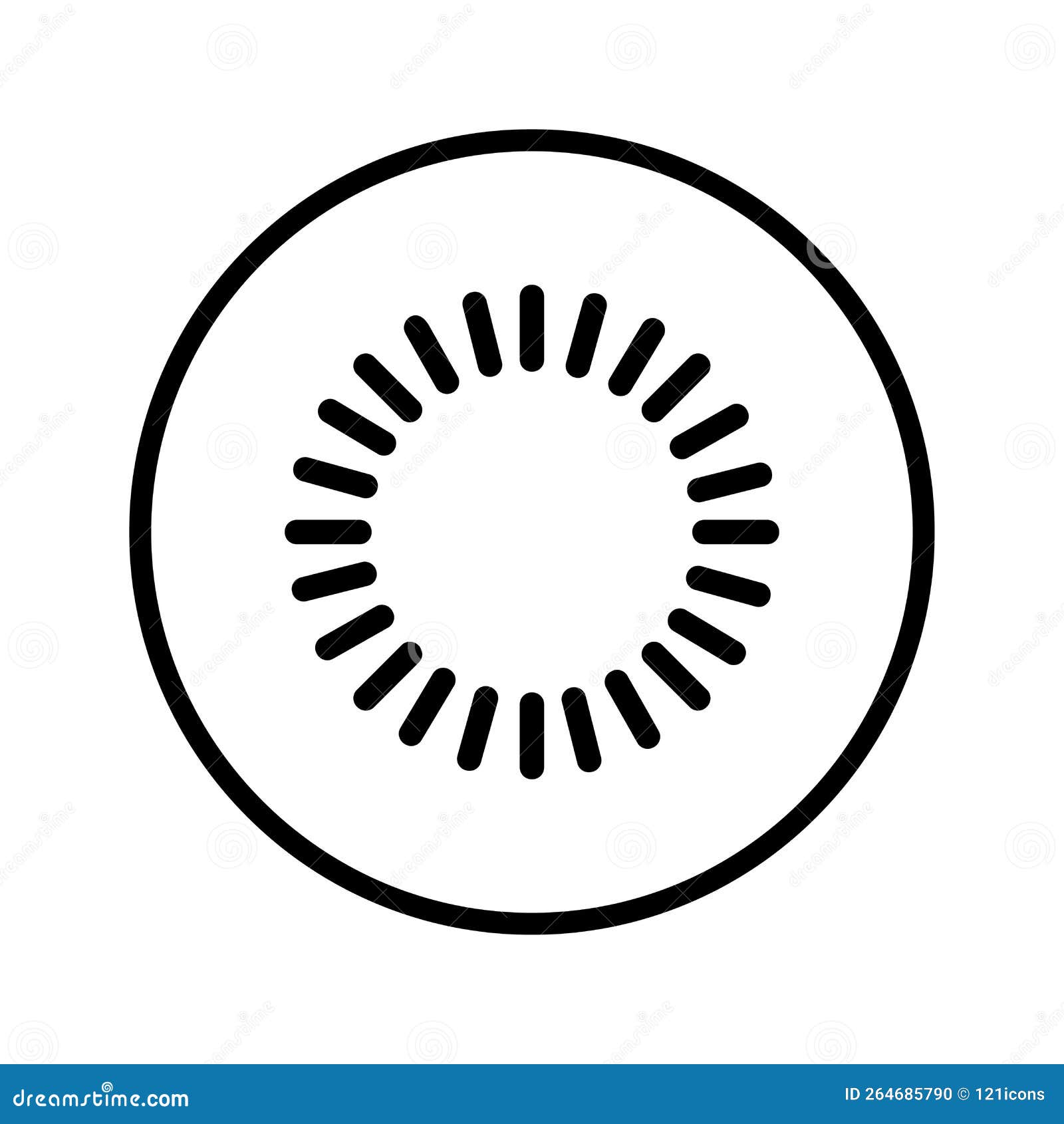 Buffering, Loading Icon. Black Vector Graphics Stock Illustration ...