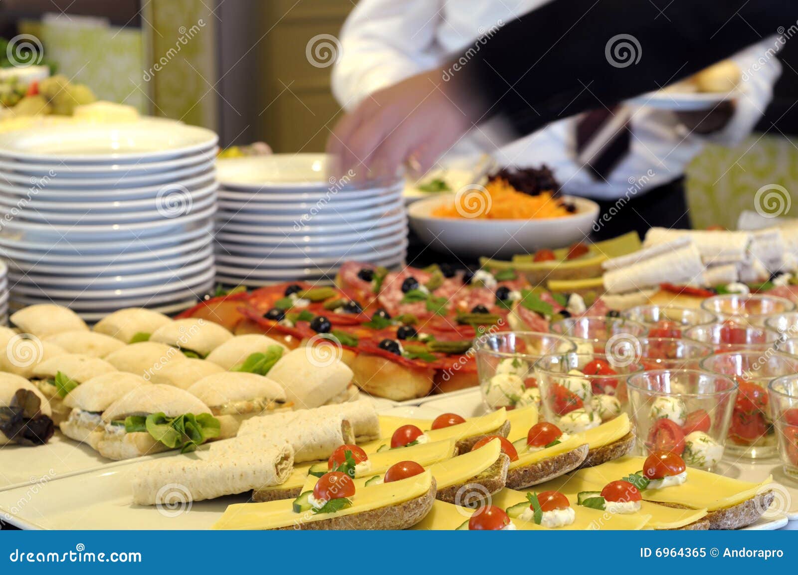 Buffet stock image. Image of eating, function, hand, taking - 6964365