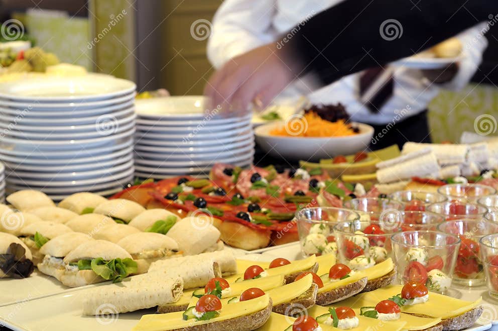 Buffet stock image. Image of eating, function, hand, taking - 6964365