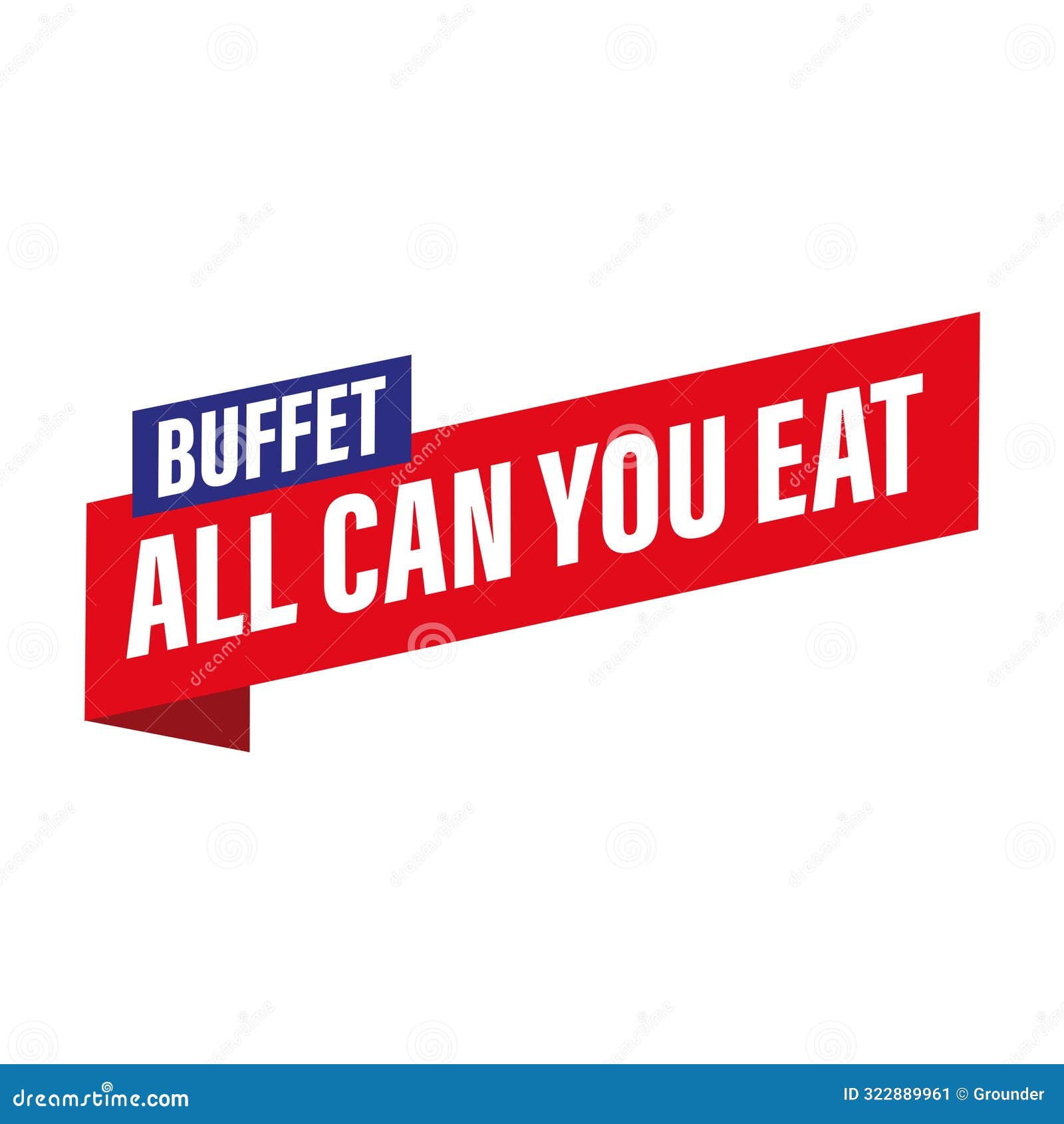 Buffet All You Can Eat Sign Label Stock Vector - Illustration of ...