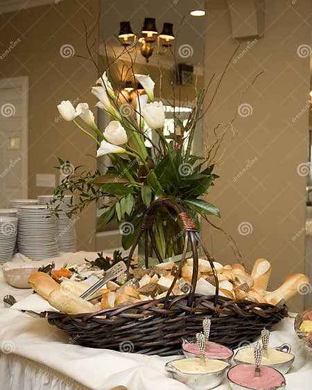 Buffet bread basket stock photo. Image of delicious, wedding - 7859748