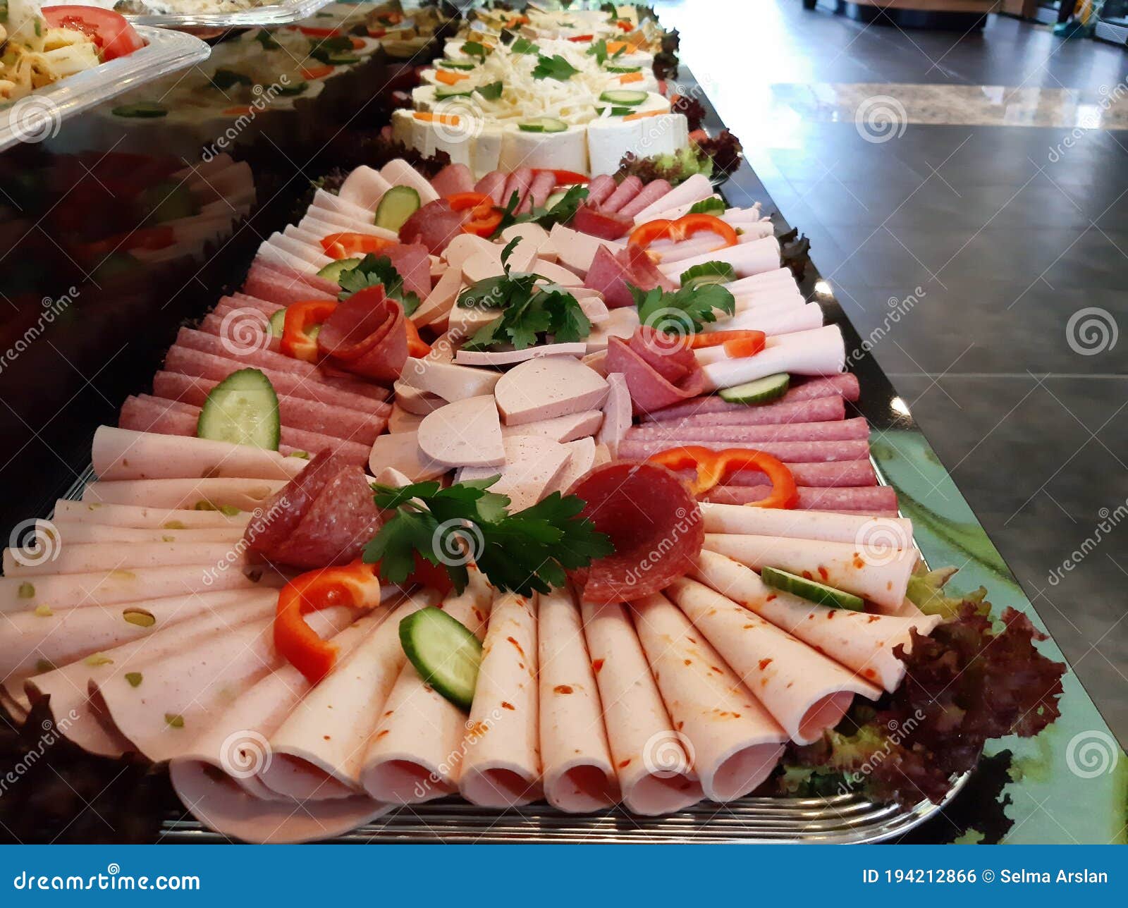 Buffet breakfast and meals stock photo. Image of dinner - 194212866