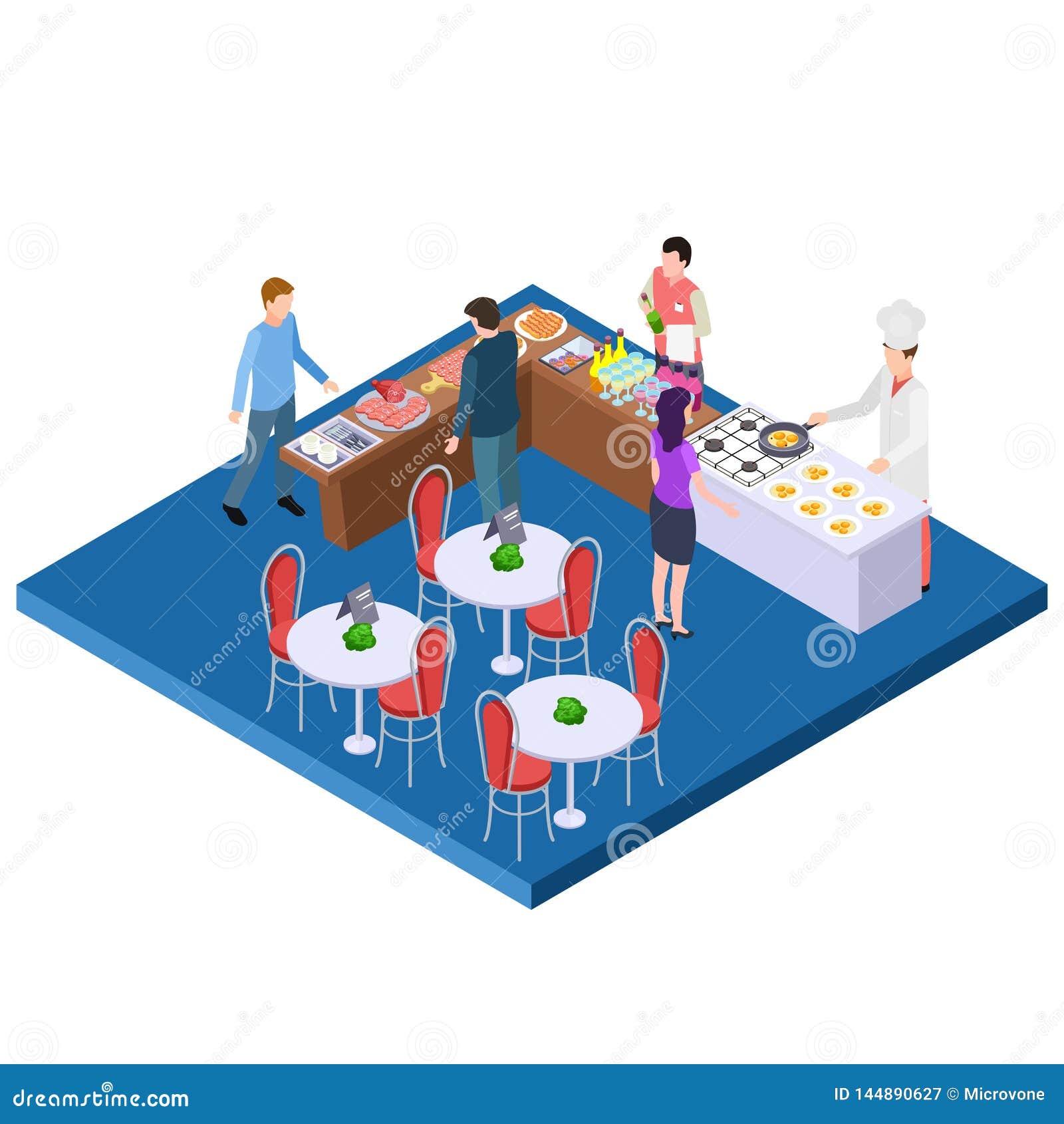 Buffet Breakfast Isolated Cartoon Vector Illustrations. | CartoonDealer ...