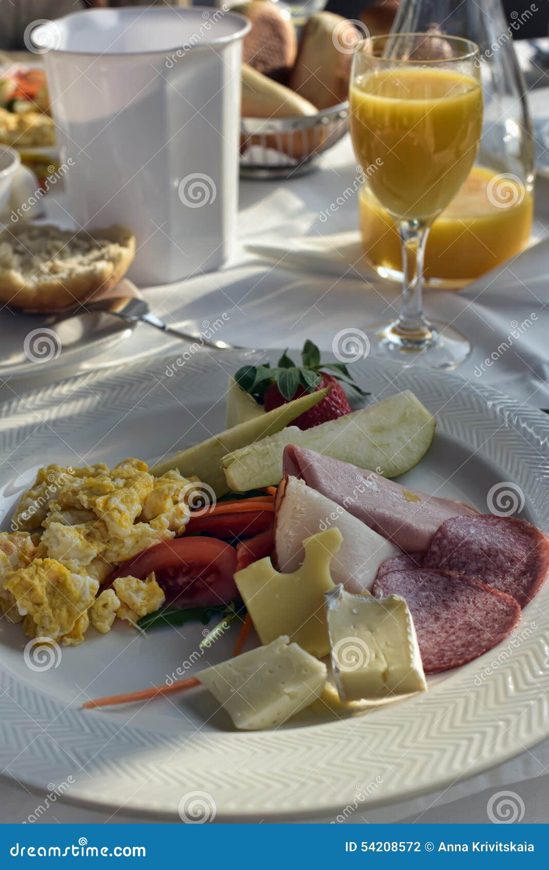 Buffet breakfast served stock photo. Image of rice, meat - 54208572