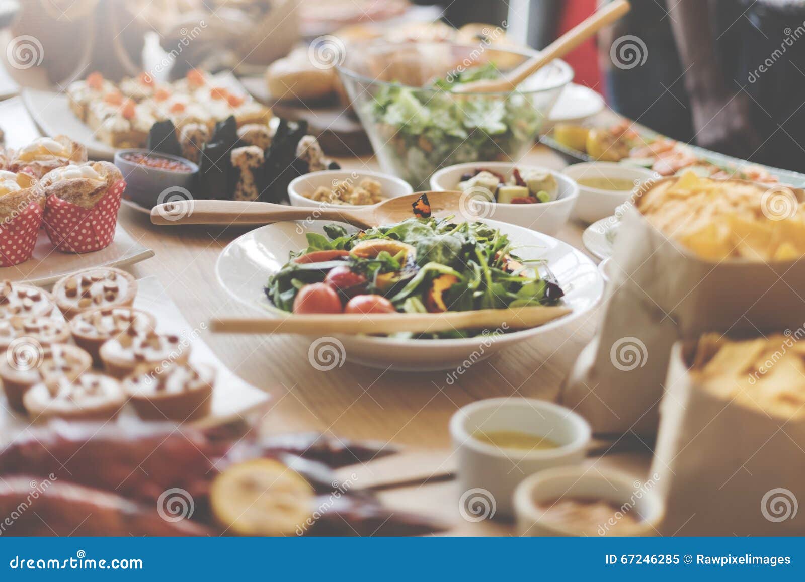 Buffet Brunch Food Eating Festive Cafe Dining Concept Stock Image ...