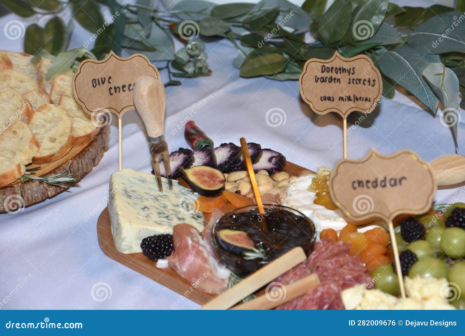 Buffet with a Charcuterie Board for Snacks Stock Photo - Image of ...