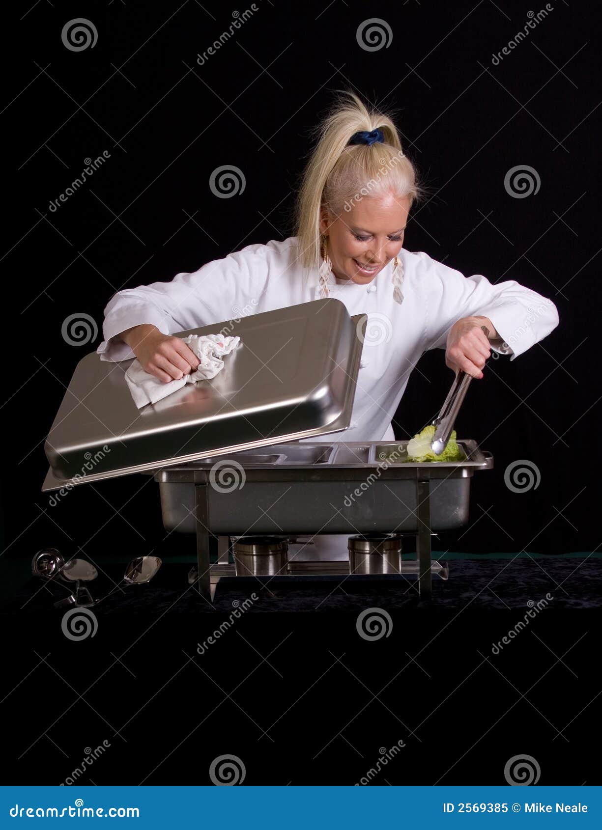 Buffet Chef stock image. Image of chef, steam, smiling - 2569385