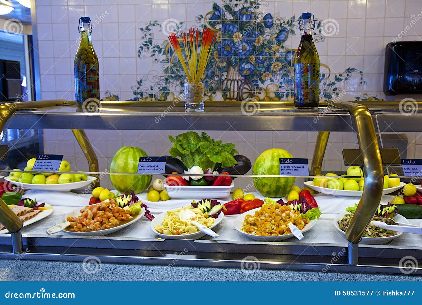 Buffet on a cruise ship stock image. Image of catering - 50531577