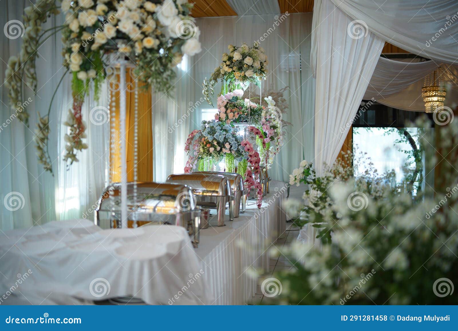 Buffet Decoration stock photo. Image of ceremony, bride - 291281458