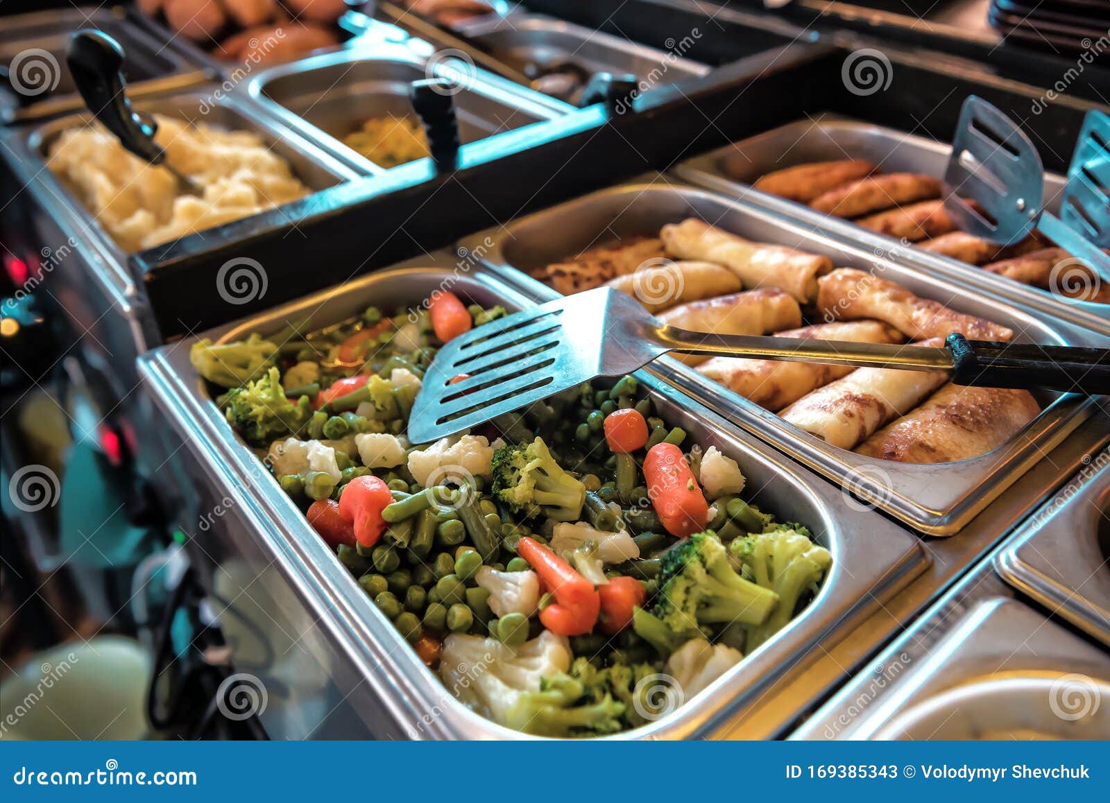 Buffet with Different Meals Stock Image - Image of boil, decoration ...
