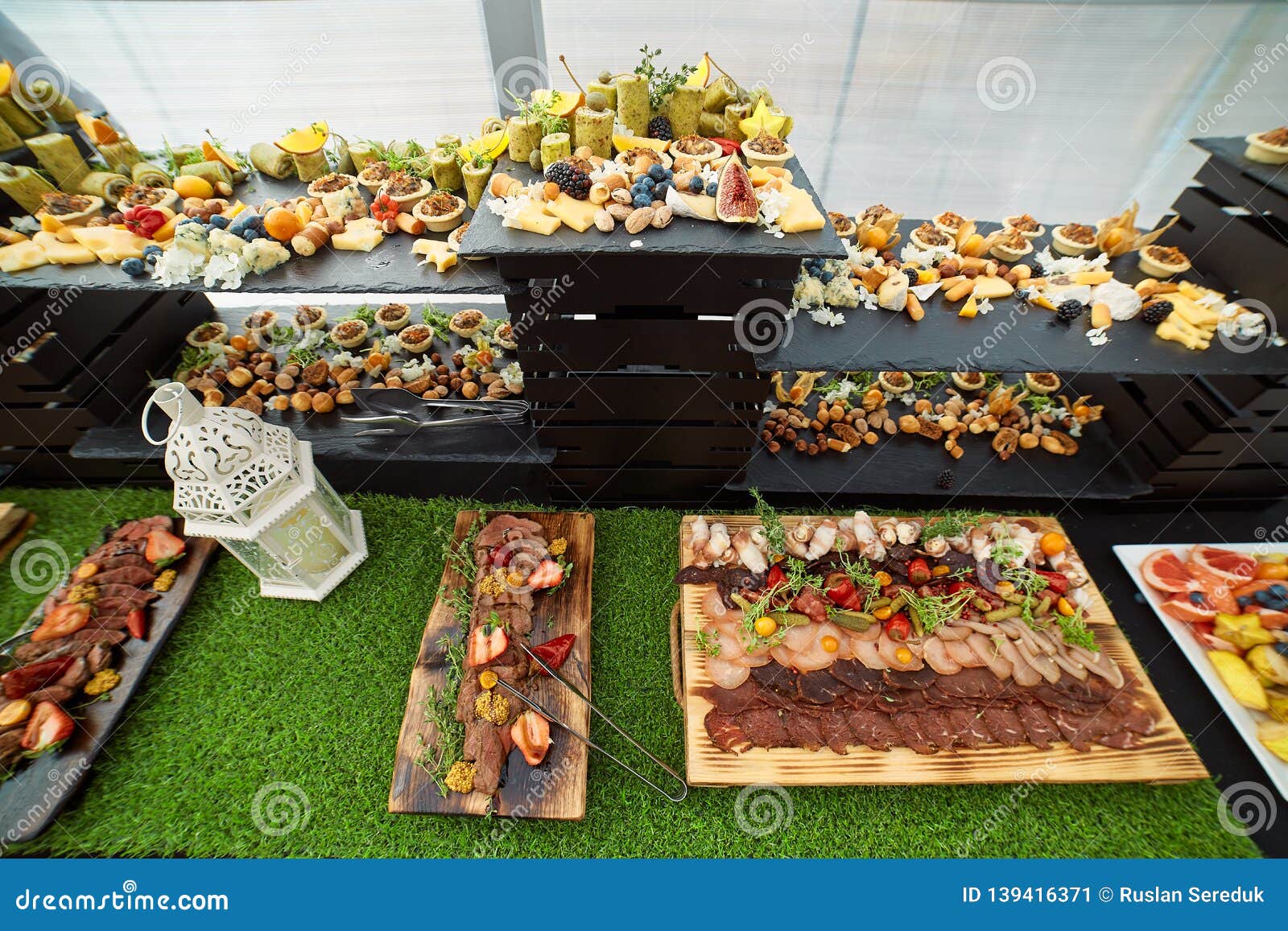Buffet of Snacks on the Table Stock Image - Image of background, luxury ...