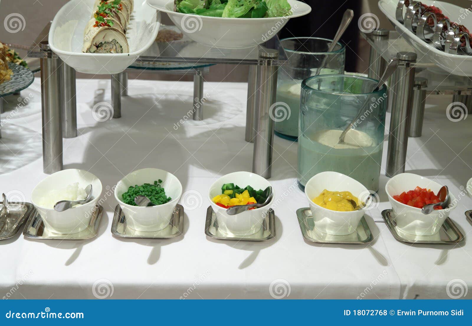 Buffet dinner stock photo. Image of plate, appetizer - 18072768