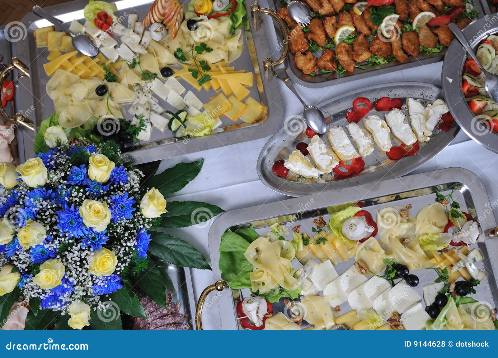 Buffet food stock photo. Image of decoration, club, banquet - 9144628
