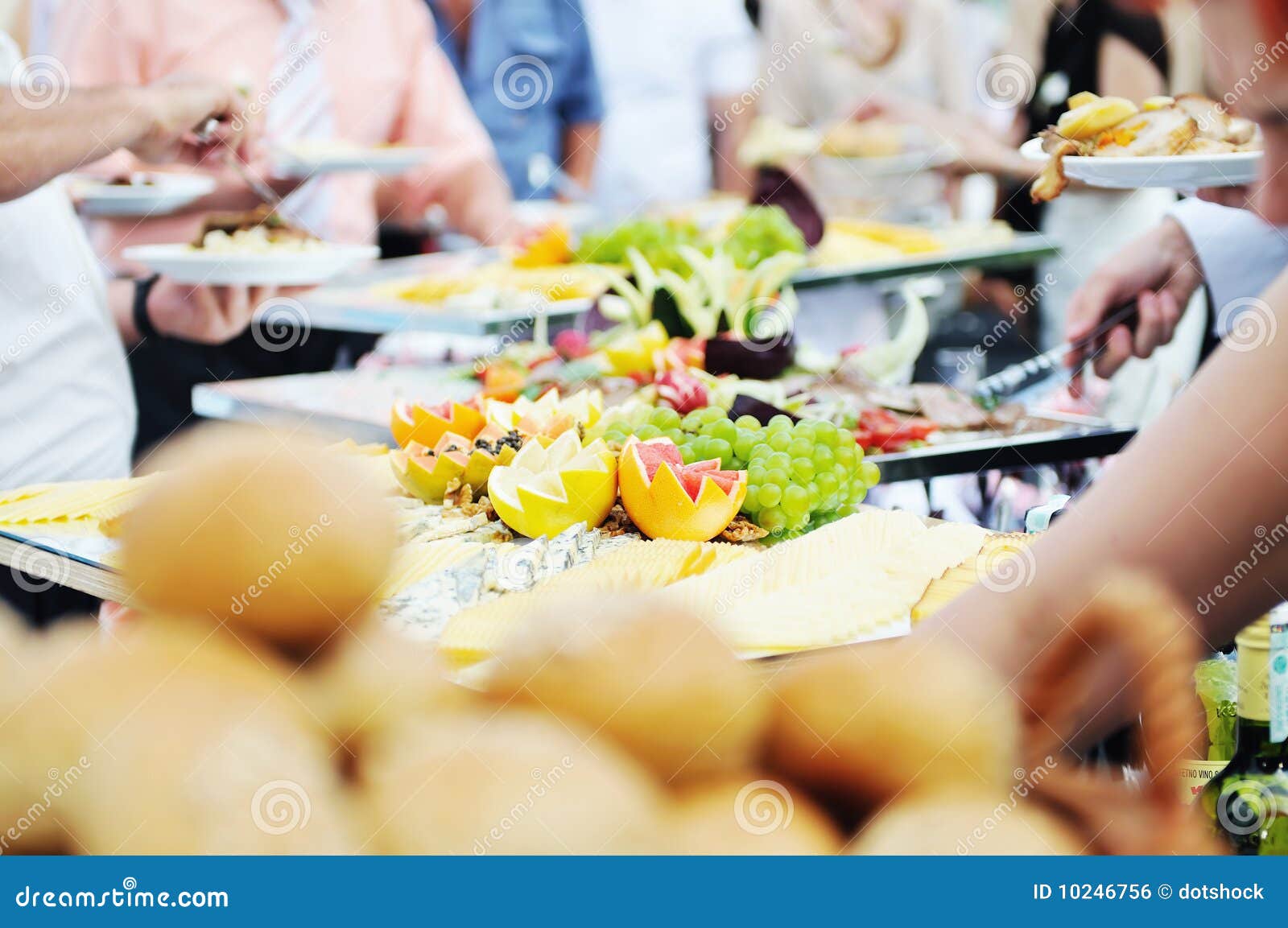 Buffet food people stock photo. Image of catering, good - 10246756