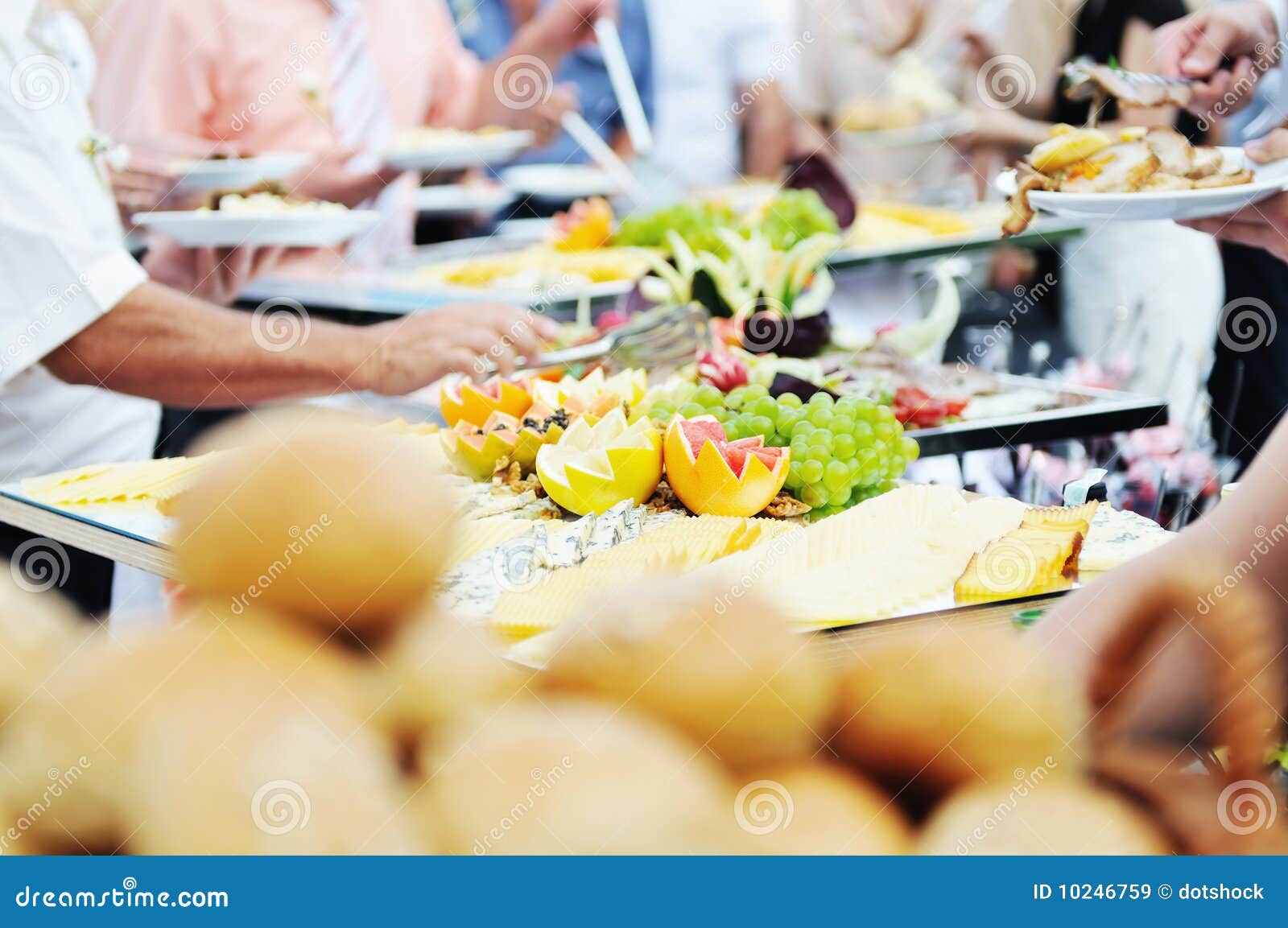 Buffet food people stock image. Image of good, hands - 10246759
